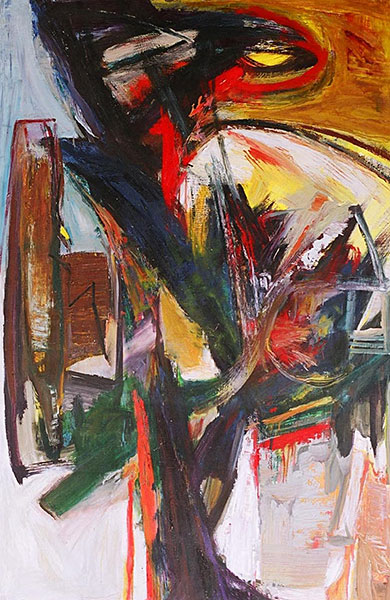 Ghada Jamal - Lebanon cityscape painting